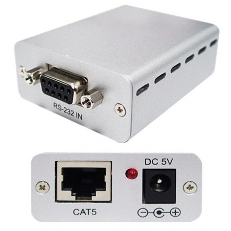 RS232 extender over PDS Cat 5/6 RJ45 cable. RS232 extender