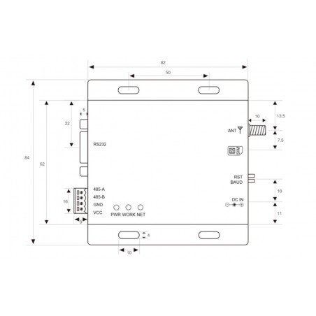 4G LTE RS232 RS485 serial modem