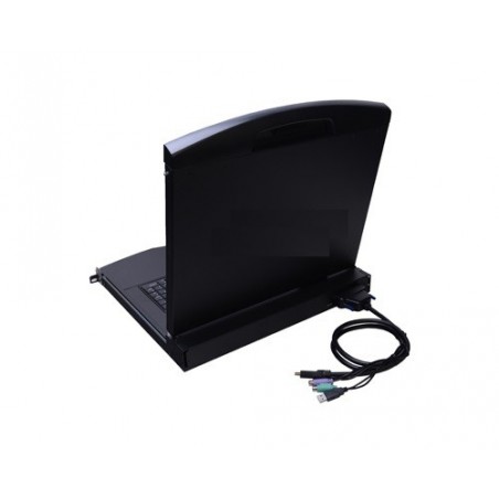 Pull-out console with monitor, keyboard and touchpad. HDMI. Local ...