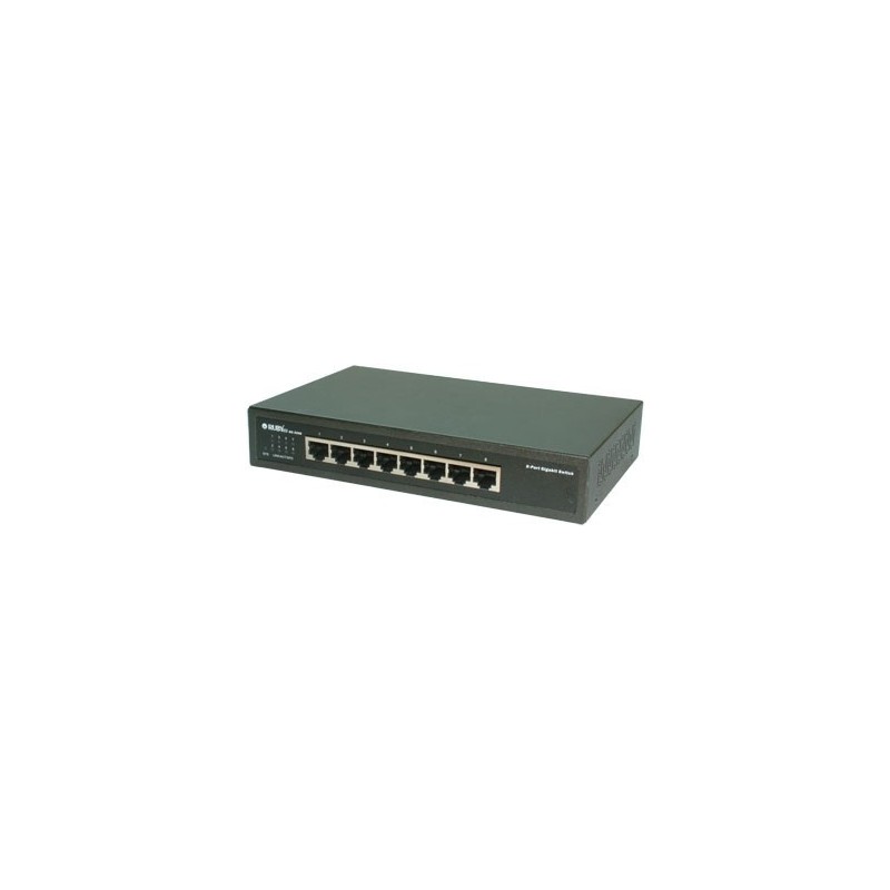 8 ports switch 10/100/1000Mbit RJ45, Unmanaged, 230VAC