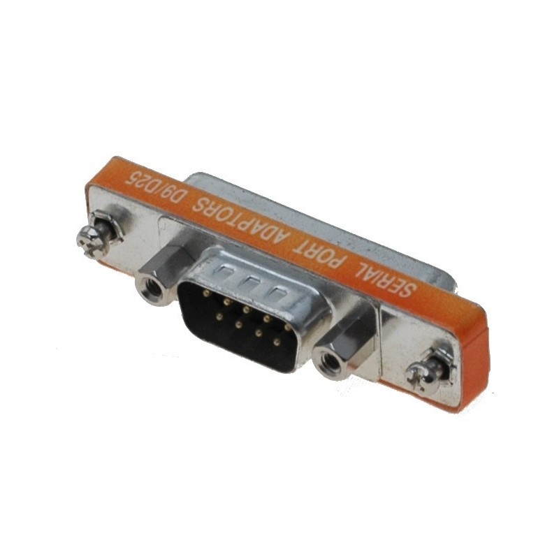 SUB-D køn-skifter. Adapter forvandler et DB9hun stil til et DB9 han stik